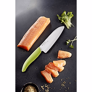 Kyocera Advanced Ceramic Revolution Series 3-inch Paring Knife, Green Handle, White Blade