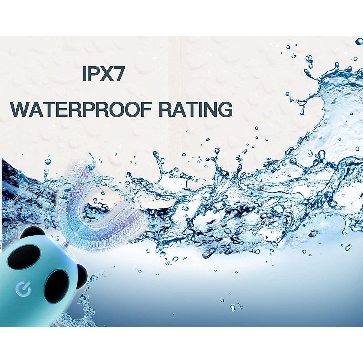 Newbee Children Electric Toothbrush for Kids Smart 360 Degrees U Silicon USB Automatic Ultrasonic Teeth Tooth Brush Cartoon Pattern 2-7 Years