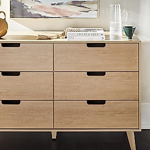 Walker Edison Modern 6-Drawer Dresser Bedroom Storage Organizer, 52 Inch, Riviera