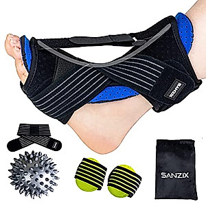 Sanzix Plantar Fasciitis Night Splint, Adjustable Plantar Fasciitis Ankle Brace, Orthotic Brace for Arch Foot Pain, Night Splints for Plantar Fasciitis Relief, Foot Drop, Achilles Tendonitis Support