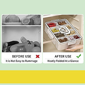 DIY Food Storage Containers, Organizer Boxes with Lids for Vegetables, Fruits, Herbs, Spices, Nuts, Seeds