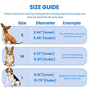 DURAGS Dog Cone for Medium Dogs, Comfortable Adjustable Soft Dog Cone Replacement After Surgery，Suitable for Small and Medium Sized Dogs (Blue, L)