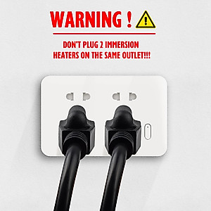 Immersion Water Heater for Boiling Bath Water,Portable Electric 304 Stainless Heater Outdoor with Guard Cover -LCD Thermometer,for MotorhomeTub Buckets ,Boils 5 Gallon Bucket of Water in Minutes (A3)