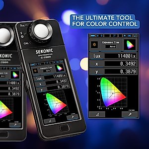Sekonic C-7000 Spectrometer Spectrum Analyzer Bundle Kit - Portable Handheld Tool for Precision Color Control & Interpretation for Home, Designer's Firm, Engineering Lab & Industrial Use