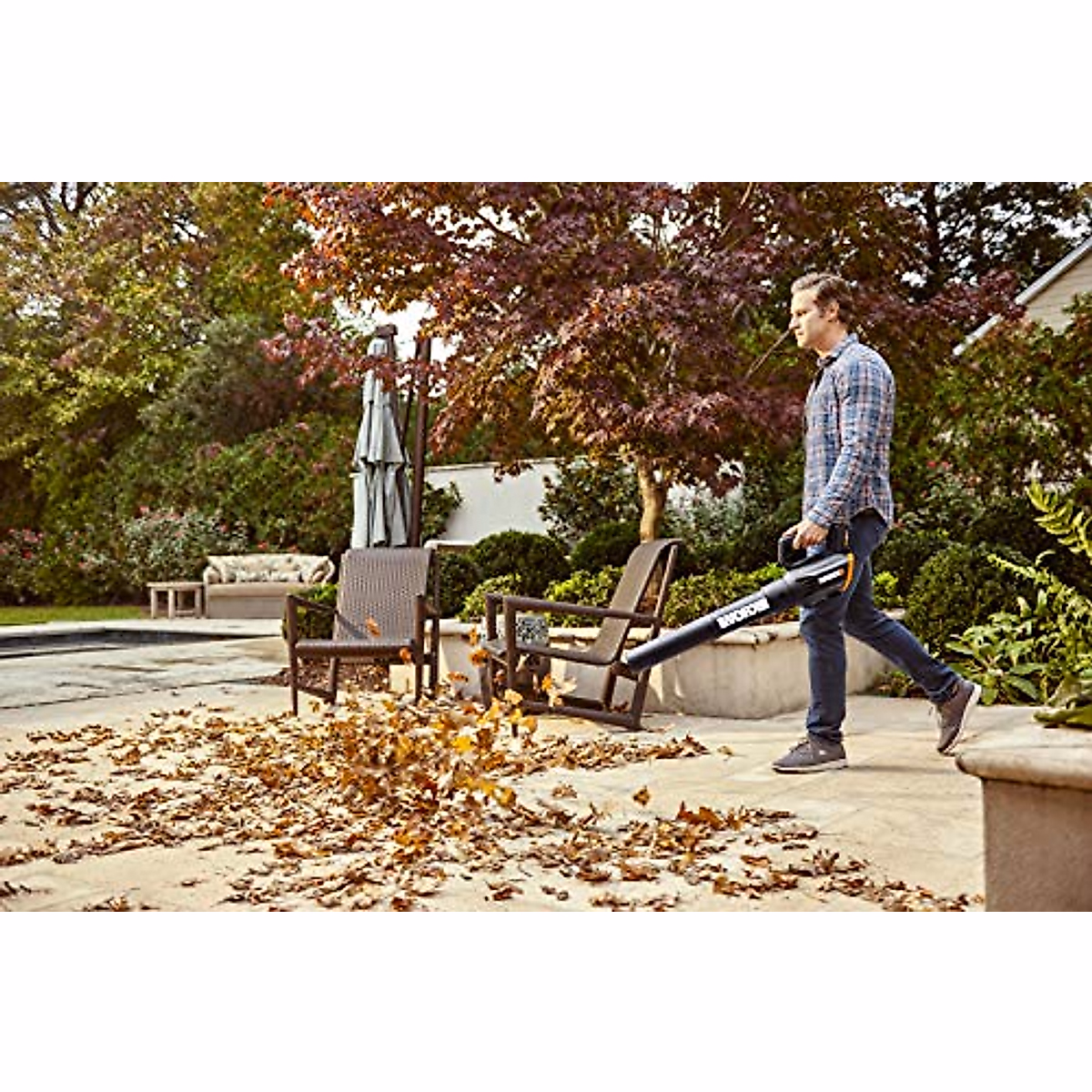 WORX 20V Turbine Cordless Two-Speed Leaf Blower Power Share - WG547 (Battery & Charger Included)