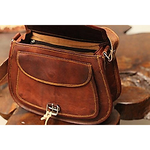 Phoenix Craft Leather Women's Purse Crossbody Gypsy Shoulder Travel Tote bag 11x9x3 Inches Brown Christmas gifts