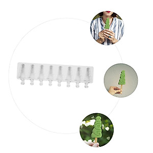 NOLITOY 2pcs Popsicle Mold Christmas Fondant Molds Diy Ice Cream Popsicle Ice Mold Ice Cream Mold Cakesicle Christmas Popsicle Maker Tray Ice Cube Tray White Soft Drink Simple