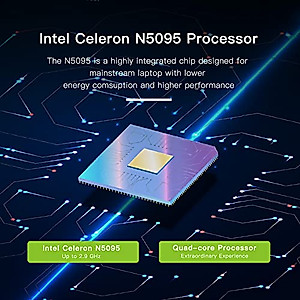 Chicbuy Laptop 15.6''12GB DDR4 512GB SSD Quad-Core Intel Celeron N5095 Processors Windows 11 Laptop Computer,1080P IPS Full HD Laptop,USB 3.0,Up to 2.9Ghz,Bluetooth 4.2,2.4G/5G WiFi,Long Battery Life