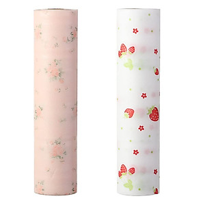 HomeSoGood 2 Rolls Table Drawer Mat Cabinet, Kitchen Gadgets Shelf Liner PET Non-Oil Table Desk Decoration 11.8x236inch