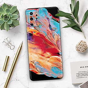 DesignSkinz Liquid Abstract Paint V50 Protective Vinyl Decal Wrap Skin Cover Compatible with The Samsung Galaxy S20 (Screen Trim & Back Glass Skin)