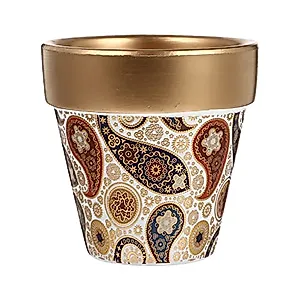 Happyyami Vintage Decor Vintage Ceramic Succulents Planter Flower Pot Pen Pencil Cup Brush Holder Desk Organizer Mini Candy Bowl Ashtray Bonsai Container for Home Garden Office Decor
