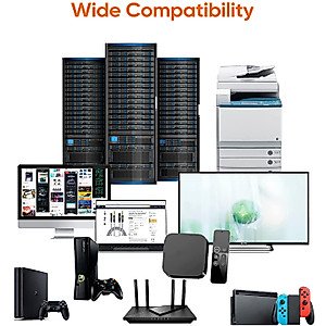 CableCreation Cat 6a Ethernet Cable 10Feet, Network LAN Patch Cable, High Speed 10Gbps Internet Cord with Standard RJ45 Connector for PC, Computer Servers, Router, Modem, Smart TV, Printer, PS5