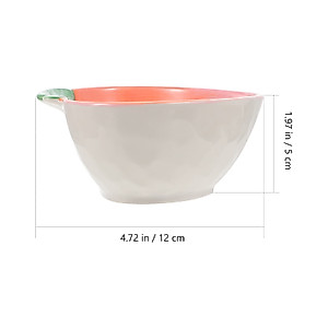 VOSAREA 5 Inches Decorative Half Peach Serving Fruit Salad Dessert Dish Bowl for Dipping Sauce Snacks Home Decor Meal Garnishing Fruit Vegetable Home Decor