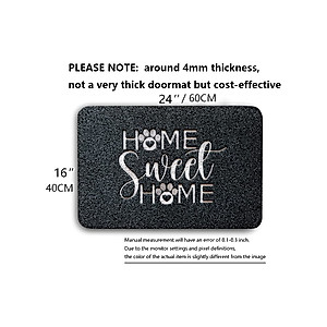 ffriidomm Home Sweet Home Door Mat Indoor Outdoor Rug Non Slip Rubber Backing Doormat Ultra Absord Mud for Front Door Dog Lover Owner Apartment Home Bedroom Porch Entrance