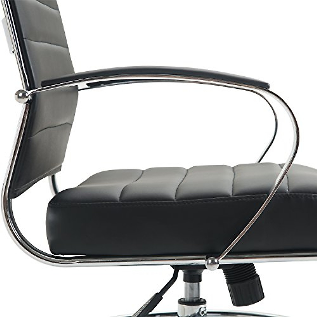 EdgeMod Tremaine Drafting Chair in Vegan Leather, Black
