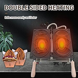 3PCS Abalone Waffle Maker, Strange Shape Waffle Maker with Non-Stick Plate, Commercial Sausage Grill Female Pussy Waffle Machine for Restaurant Snack Bar