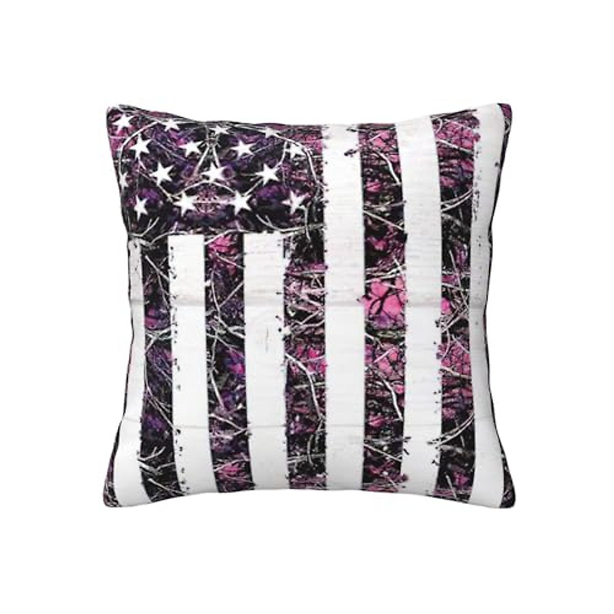 American Camouflage Purple Decorative Pillow Cover - Soft and Versatile Cushion Case for Home Décor and Car Seats