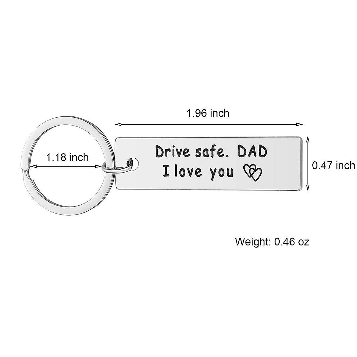 iJuqi Dad Gifts from Daughter - Drive Safe Dad Keychain I Love You Father Daughter Gifts Christmas Valentines Birthday Gifts for Dad from Daughter Son