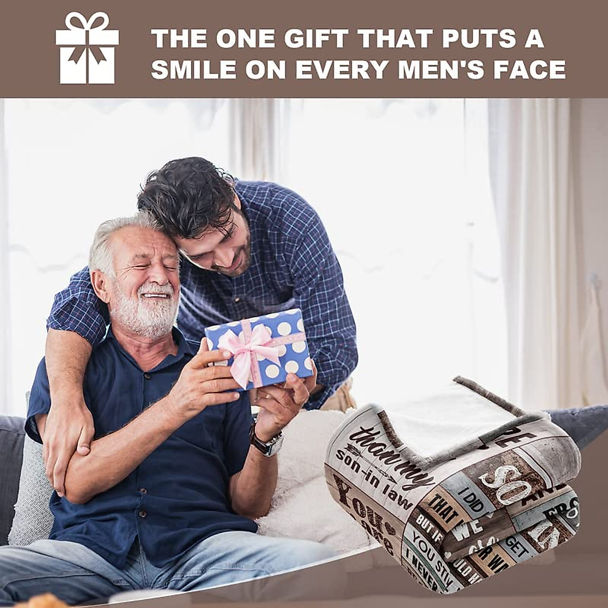 Merry Carve Son in Law Gifts from Mother in Law to My Son Blankets in Bulk for Wedding Christmas Birthday for Son in Law from Mother Father in Law Throw Blanket 60"*50"