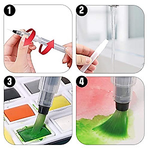 mewmewcat Watercolor Brushes,Watercolor Brushes Refillable Watercolor Brush Pens Set for Painting Markers Artists Calligraphy