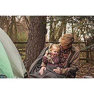 Stansport Wool Blend Camp Blankets - Gray (1243) 60" x 80"