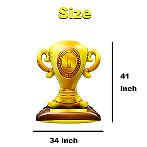 Gallasy Giant Standing Champion Trophy Aluminum Foil Balloon, First Prize Balloon 41 * 34 inch for Sport Basketball Football Graduation Party Supplies