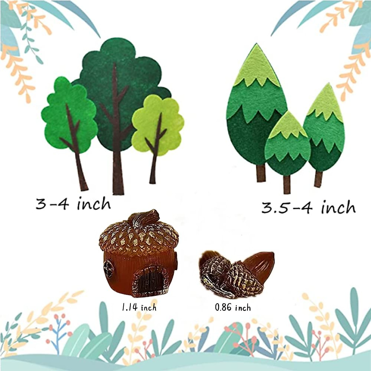 GallaRato 15 PCS Woodland Animals Party Supplies Squirrel cake topper Woodland Animals Cake Decoration Woodland Baby Shower Decorations