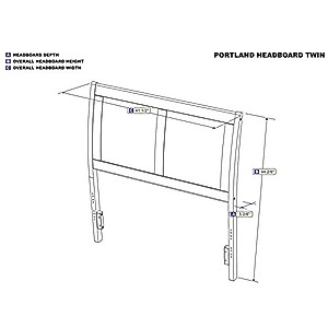 Leo & Lacey Twin Sleigh Headboard in Walnut