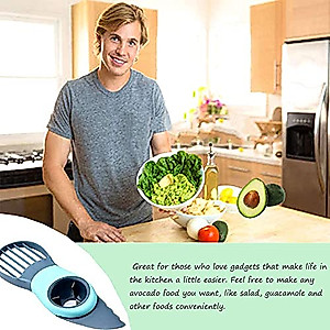 Avocado Slicer 3 in 1 Avocado Peeler Avocado Knife Multifunctional Avocado Cutter Tool with Non Slip Grip Handle Easy to Use (Fruit green)