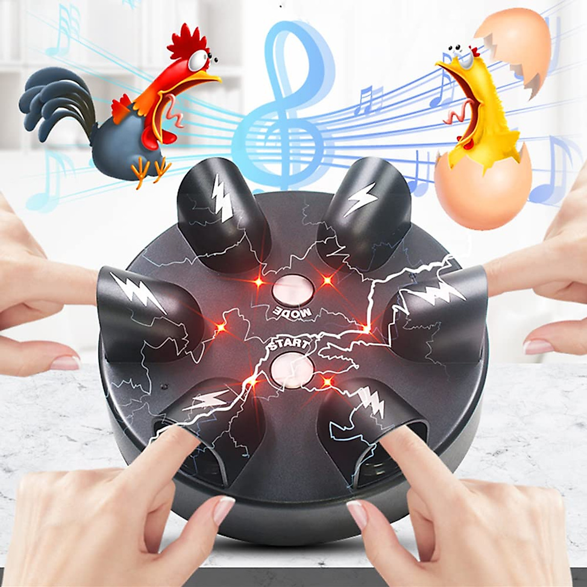 Upgrade Electric Shock Detector Polygraph Micro Roulette Polygraph Test Finger Shock Game Toy Practical Joke Polygraph Game Analyzer Consoles Gifts Interesting Polygraph Game (Finger)