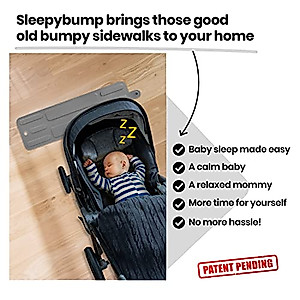 Sleepy bump Baby Stroller Rocker-Put Your Newborn, Baby or Infant to Sleep in no Time. Baby Nap Helper Rocking Mat. Rocks Any Stroller Anywhere, Anytime. Indoor & Outdoor Use (Gentle Gray)