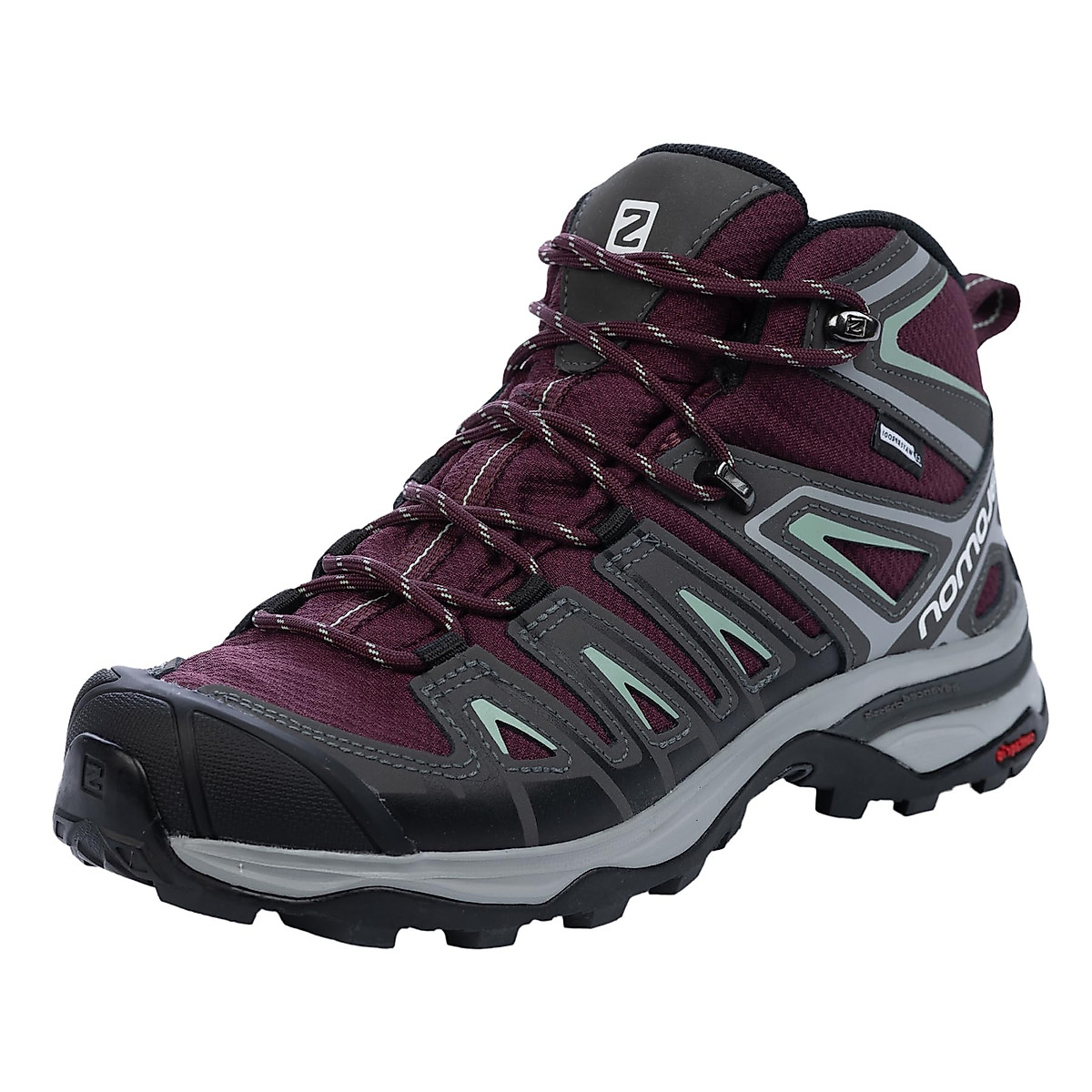 Salomon Women’s X Ultra Pioneer Mid ClimaSalomon Waterproof Hiking Boot - Wine Tasting/Magnet/Granite Green - 9