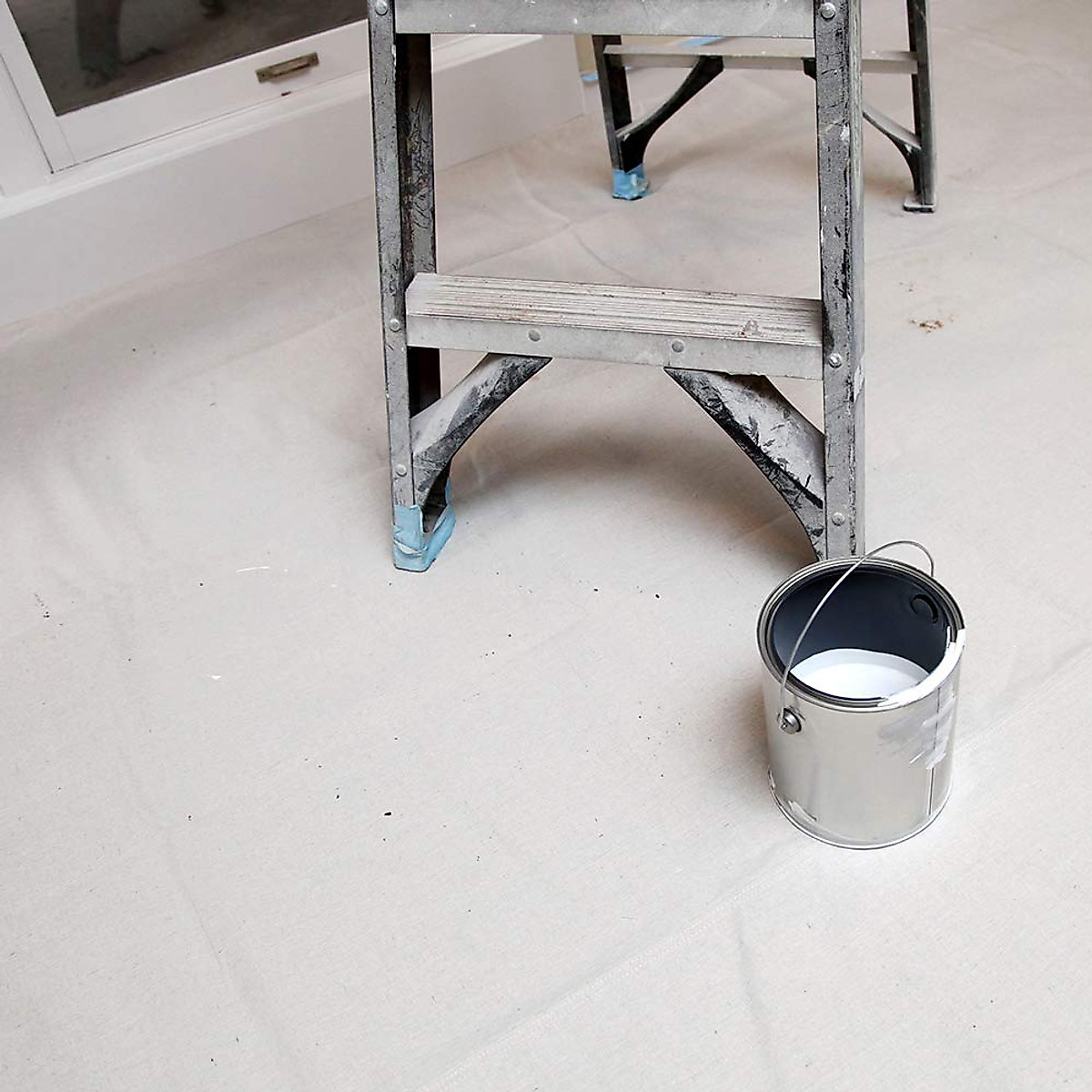 Trimaco 04328 Slip Resistant Dropcloth Stay Put Canvas Plus Drop Cloth, 4-feet x 12-feet