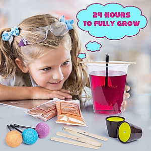 Crystal Growing Kit, STEM Projects Science Kits for Kids Age 4-6-8-12, Crystals Grow Fast (24H) Science Experiments Kit Toys, Art & Crafts Gift Toys for 6 7 8 9 10 11 12 Years Old Girls & Boys