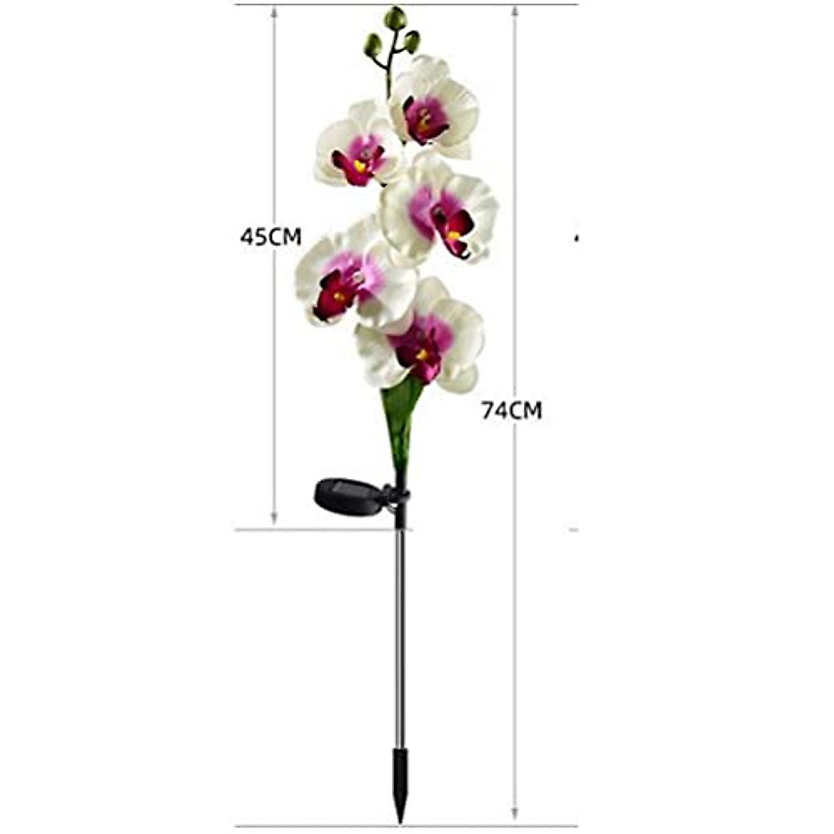 Aolyty Solar Garden Lights Outdoor, IP65 Waterproof Solar Stake Lights Butterfly Orchid Flowers Lights for Lawn Patio Backyard Landscape Party Decorative (Purple, 2 Pack)