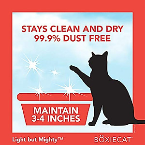 Boxiecat Air Lightweight Premium Clumping Cat Litter -Extra Strength- Scent Free- 11.5 lb- Plant-Based Formula- Stays Ultra Clean, Probiotic Powered Odor Control, 99.9% Dust Free