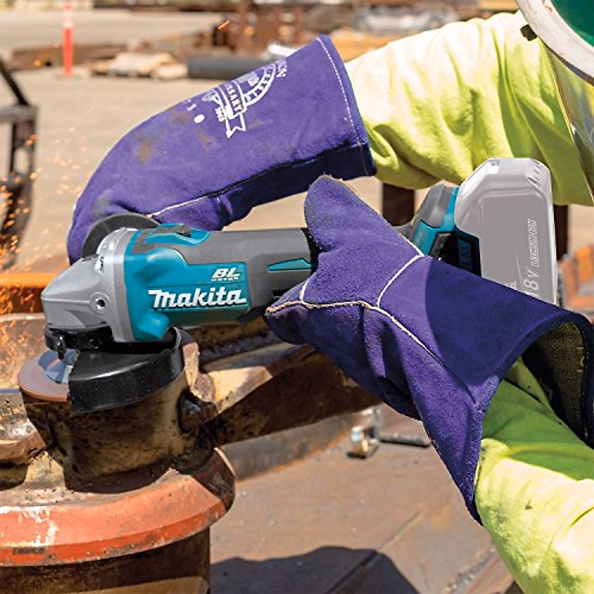 Makita XAG04Z 18V LXT® Lithium-Ion Brushless Cordless 4-1/2” / 5" Cut-Off/Angle Grinder, Tool Only