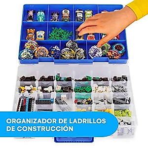 Bins & Things Toy Storage, Toy Organizer and Storage with 30 Compartments - Toy Box Display Case Compatible with Hot Wheels, Lego, lol Surprise, Matchbox, Barbie - Hot Wheels Organizer, Lego Storage