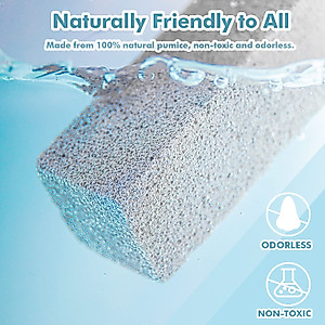 2 Pack Pumice Stone for Toilet Cleaning with Extra Long Handle, Premium Pumice Stone Toilet Brush, Hard Water Stain Remover Effectively Removes Stubborn Limescale.