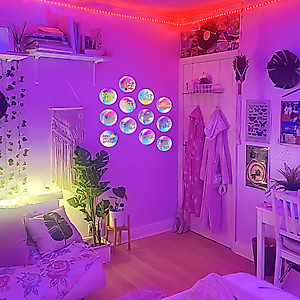 HK Studio Y2K Room Decor - Hologram Disc Teen Room Decor 6" Pack 12