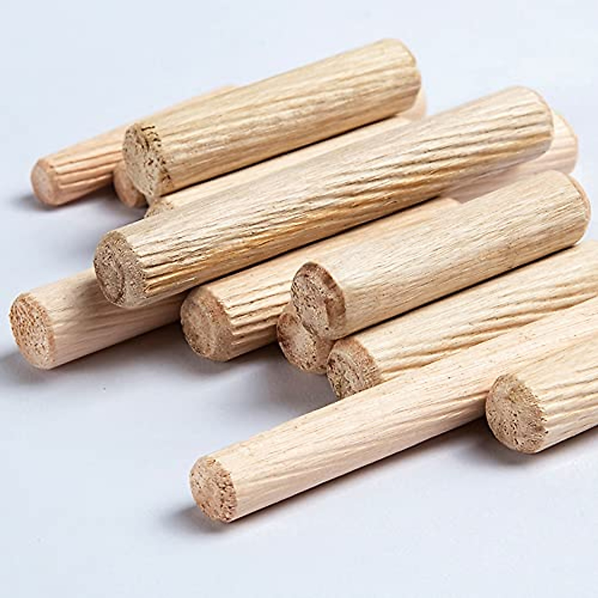 21pcs Wooden Dowels Assorted M6 M8 M10 Hard Wood Grooved Plugs Furniture Woodwork Grooved Fluted Pin Craft for Grooved Fluted, Craft, DIY, Carpentry (6mm 8mm 10mm)
