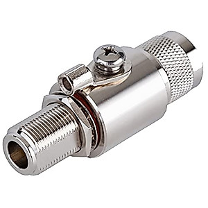 N Lightning Arrestor Male to Female Bulkhead DC-3GHz 90V Gas Tube Discharge 50 Ohm RFetomax N Type Coaxial Lightning (Lightning arrestor N Male to Female)