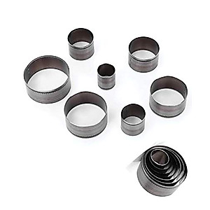 XILEWHZF Leather Cutting Dies Set,7 Pcs Leather Punching Tool,Shape Round Cutting Mold Punching Die Set for Handmade DIY Leather Craft