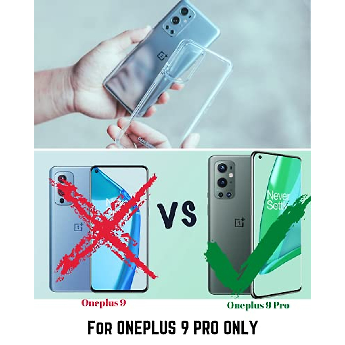 ArmadilloTek CaseBorne S Compatible with OnePlus 9 Pro Hybrid Clear Case (2021 Release) - Clear