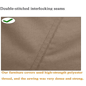 Garden Balsam Heavy Duty Waterproof Patio Furniture Covers,Fade Resistant Outdoor Table and Chair Covers Rectangular 74" Wx 47" D x 28" H Brown