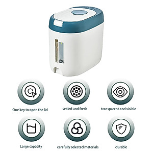 Household Thickened Rice Storage Container, Large Capacity Rice Storage Container, Rice Container, Rice Dispenser 25 pounds, Dry Food Storage containers, Suitable for Whole Grains, pet Food