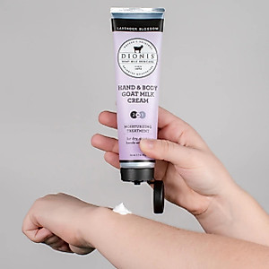 Dionis Goat Milk Skincare 3.3 oz Lavender Blossom Hand & Body Cream - Travel Size Hand Lotion For Hydrating & Moisturizing Dry Skin - Cruelty Free Cream Made In The USA - Paraben Free Formula