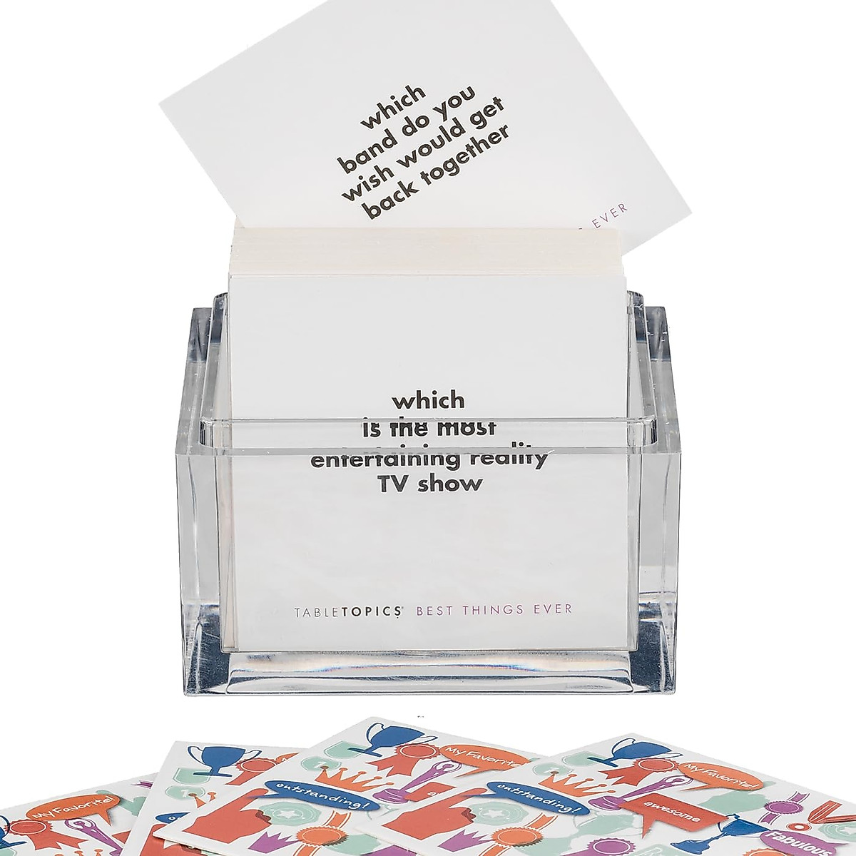 TableTopics Best Things Ever - 135 Fun Conversation Cards, Use as Ice Breakers, Get to Know More About People Close to You, Share Your Favorites