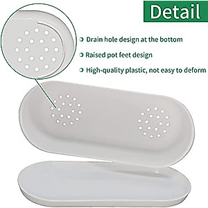 Plant Window Box with Saucers 10 Sets Plastic Planters with Multiple Drainage Holes and Trays Flower Pots for Home Garden Succulents Modern Decorative Window Planter Box Gardening Pot Plant Container