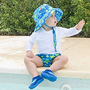 green sprouts Boys' Snap Swim Diaper, Royal Blue Turtle Journey, 5T